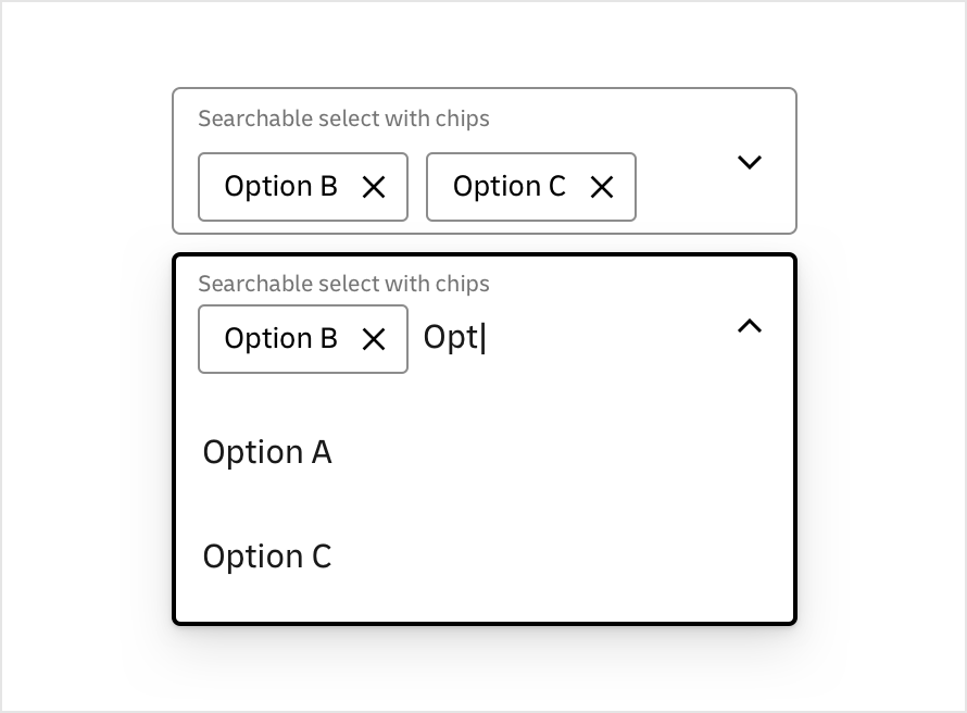 Searchable select with chips