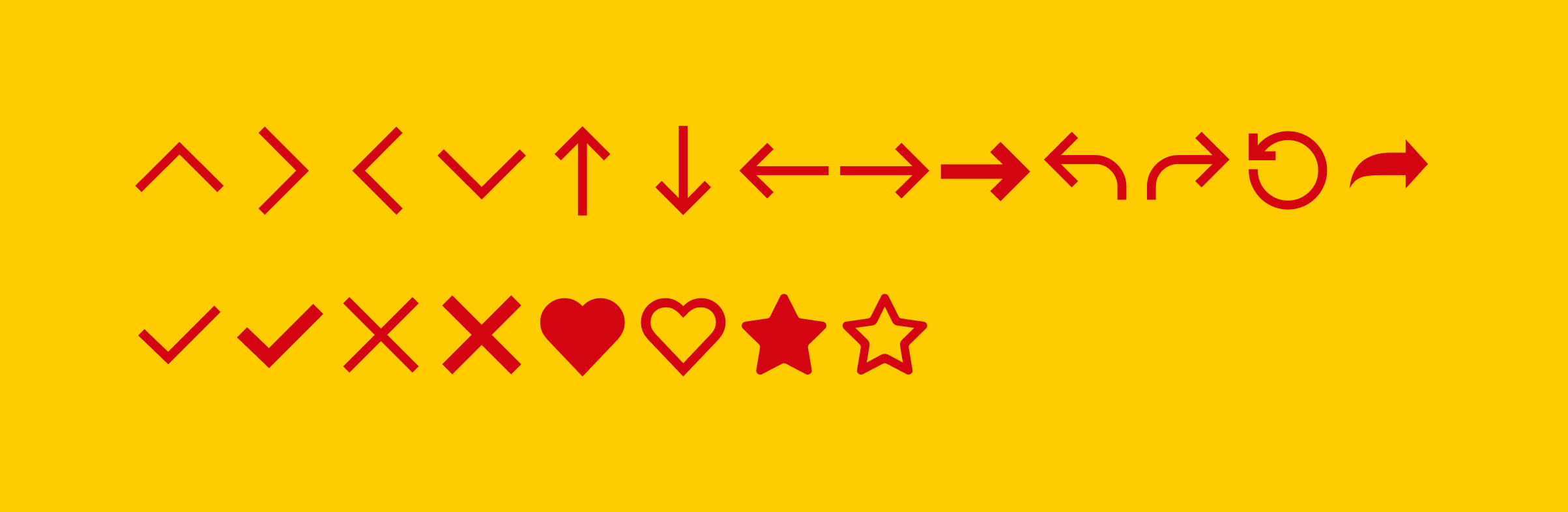 New icon characters as well as “Delivery Arabic” and “Delivery Viet ...