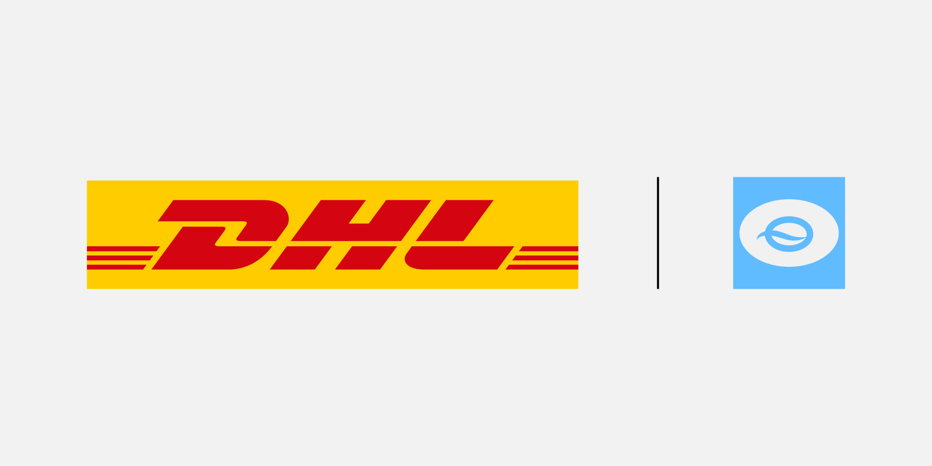 Standard DHL logo on Postyellow background