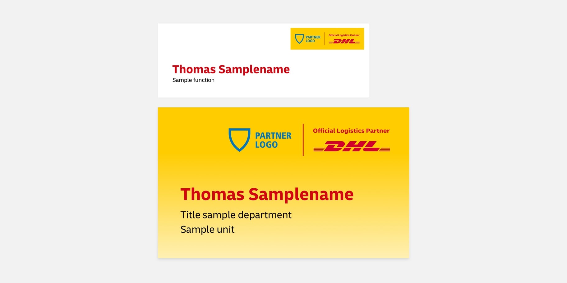 Divided backdrop with composite logo