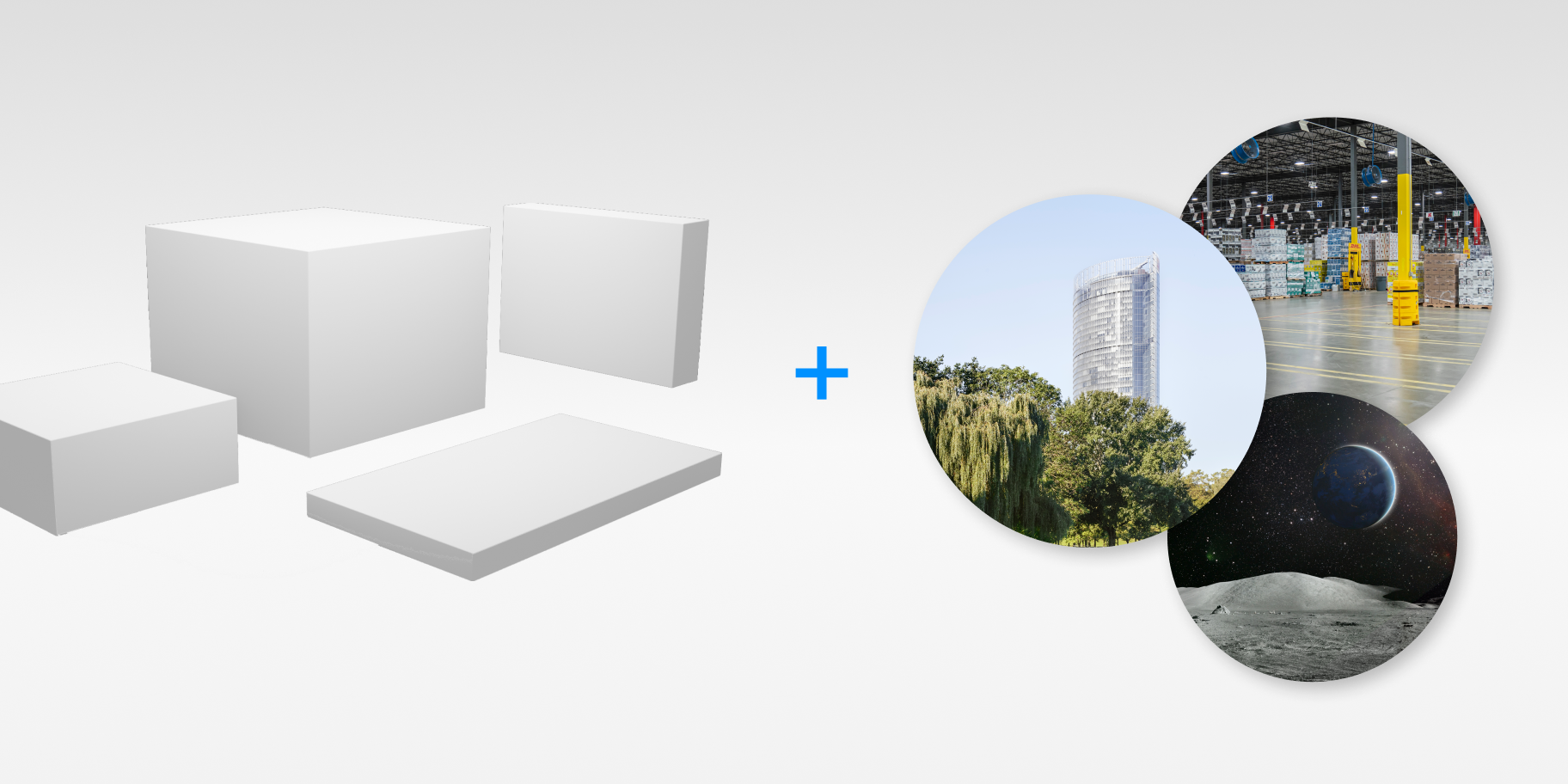 Cubic elements form the structural basis. Combine them with realistic ...